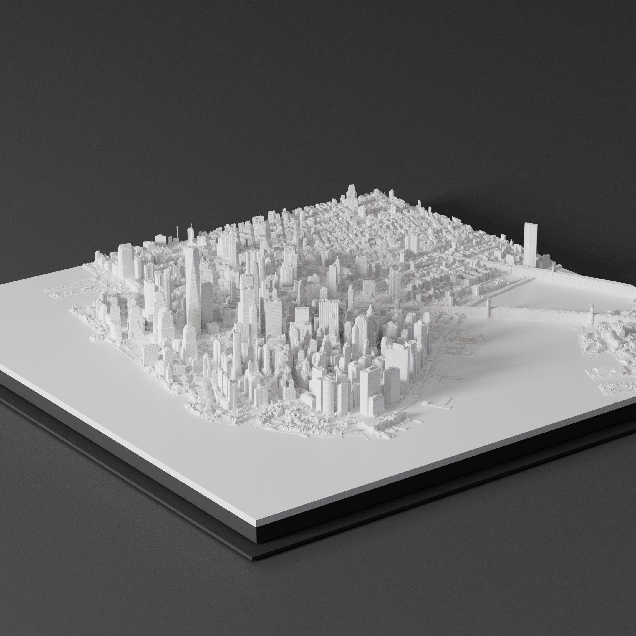 3D MODEL OF NEW YORK MANHATTAN DOWNTOWN 3D model 3D printable | CGTrader