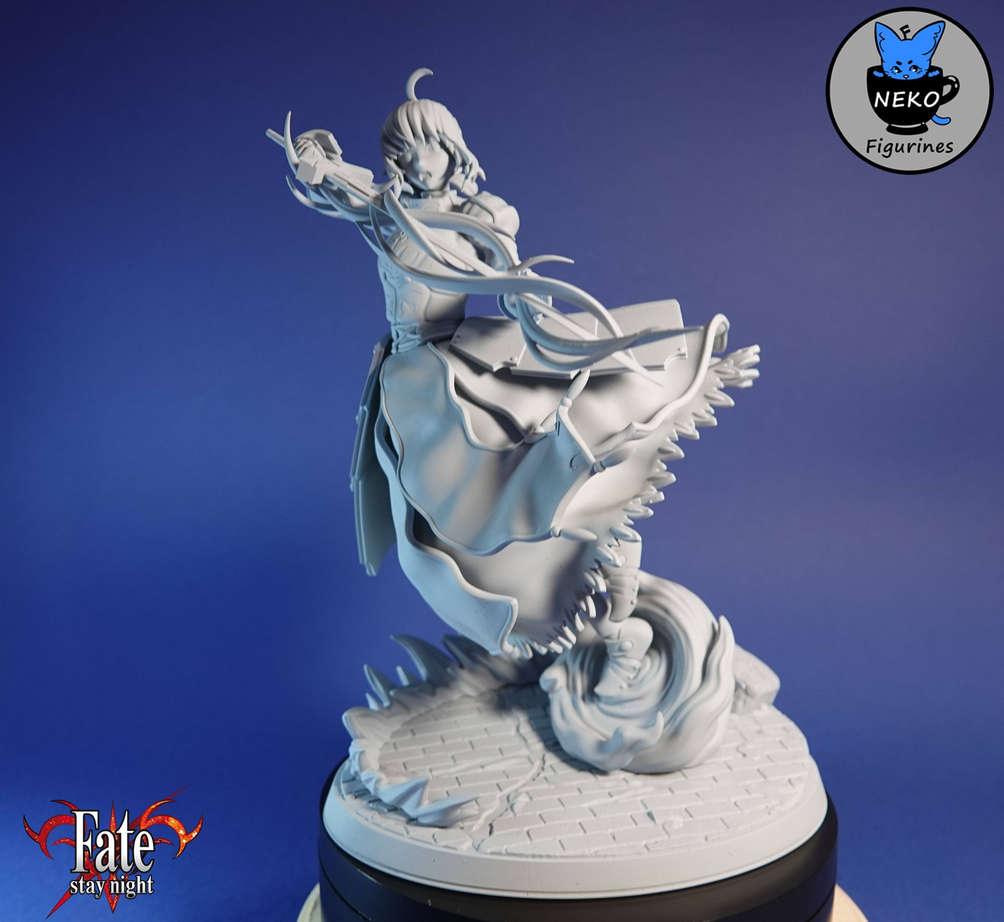 Saber Artoria Pendragon - FATE ANIME FIGURINE STL 3D model 3D printable ...