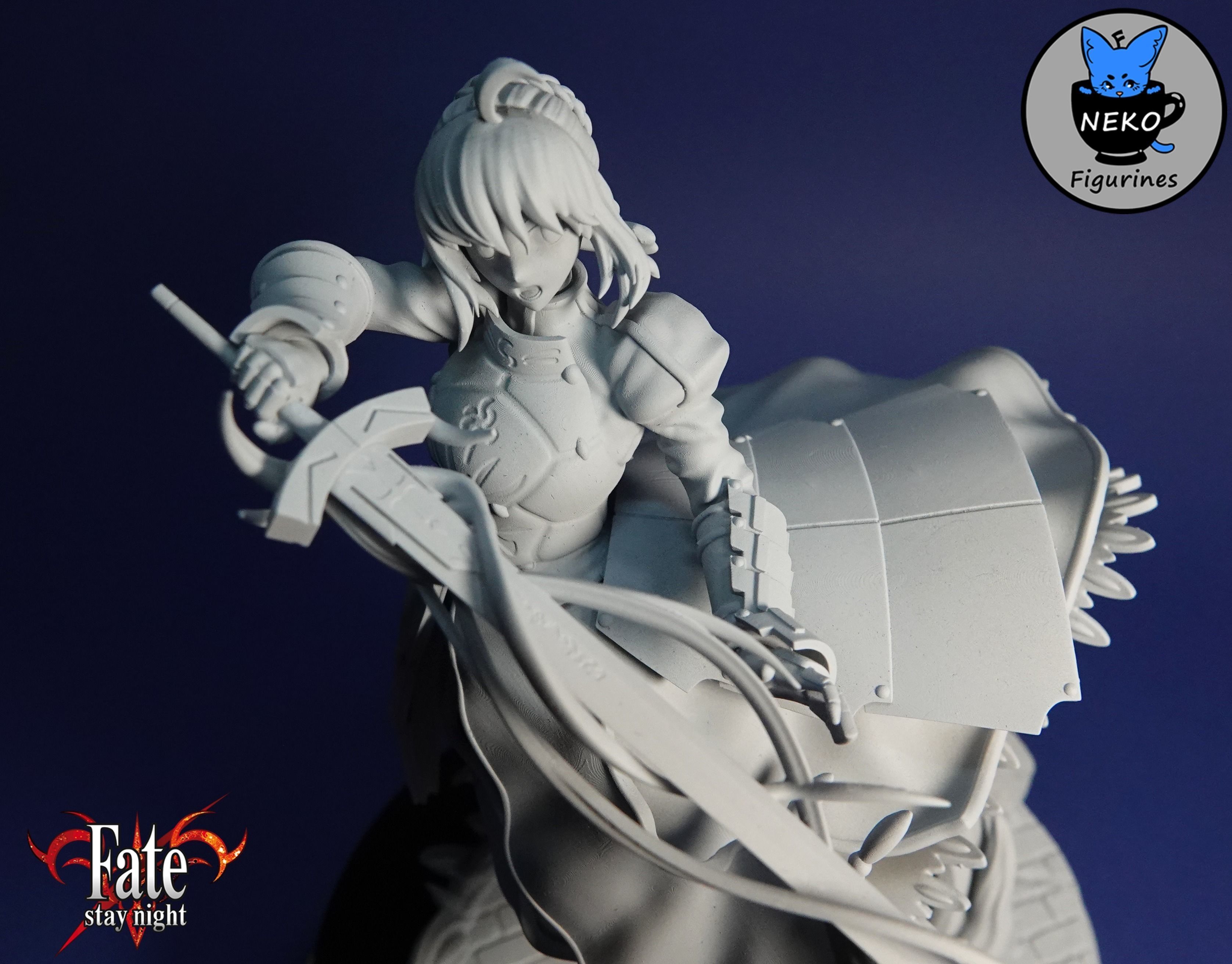 Saber Artoria Pendragon - FATE ANIME FIGURINE STL 3D model 3D printable ...