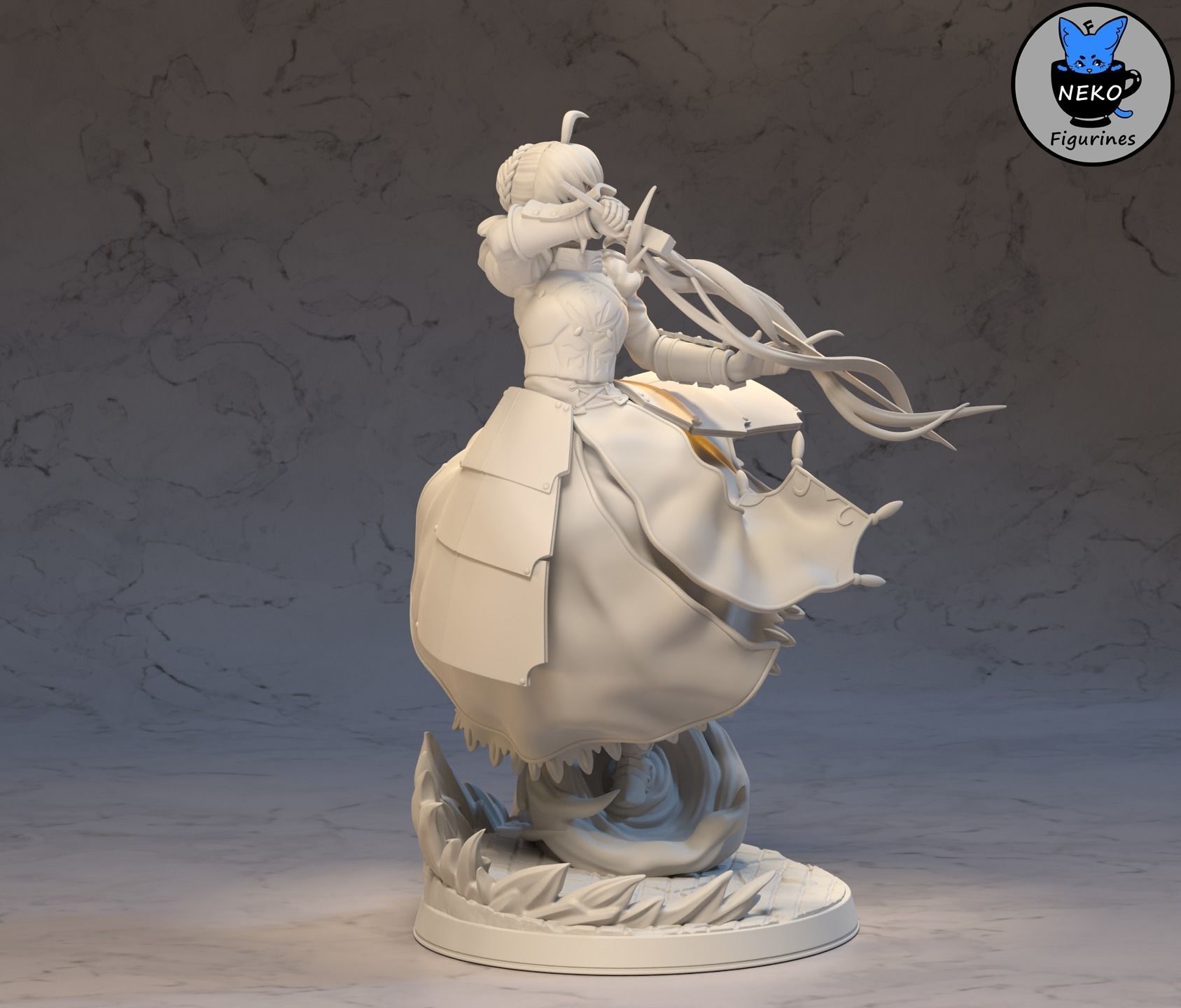 Saber Artoria Pendragon - FATE ANIME FIGURINE STL 3D model 3D printable ...