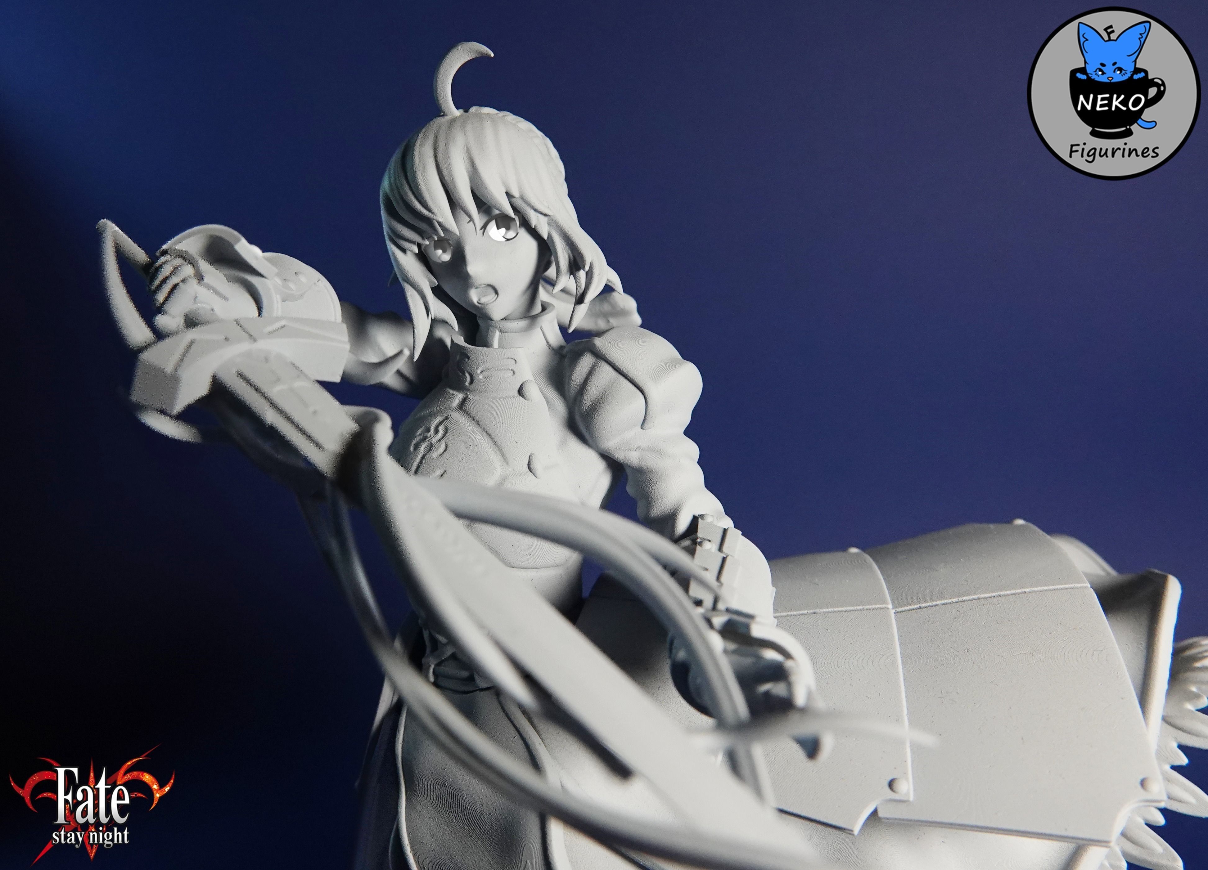 Saber Artoria Pendragon - FATE ANIME FIGURINE STL 3D model 3D printable ...