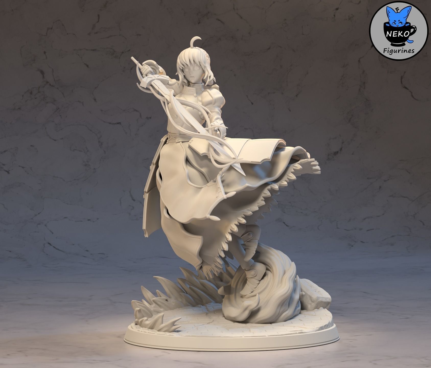 Saber Artoria Pendragon - FATE ANIME FIGURINE STL 3D model 3D printable ...