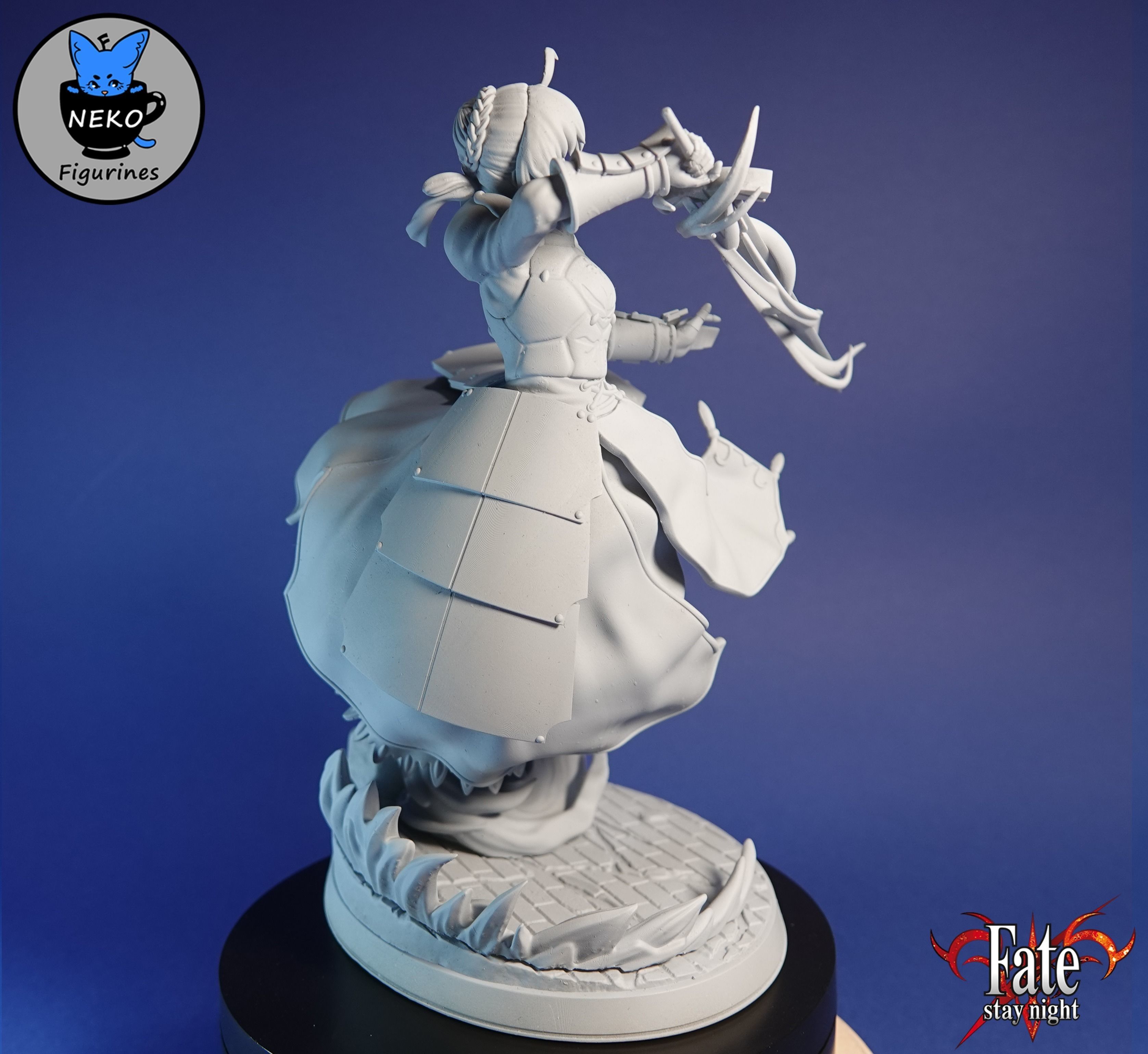 Saber Artoria Pendragon - FATE ANIME FIGURINE STL 3D model 3D printable ...