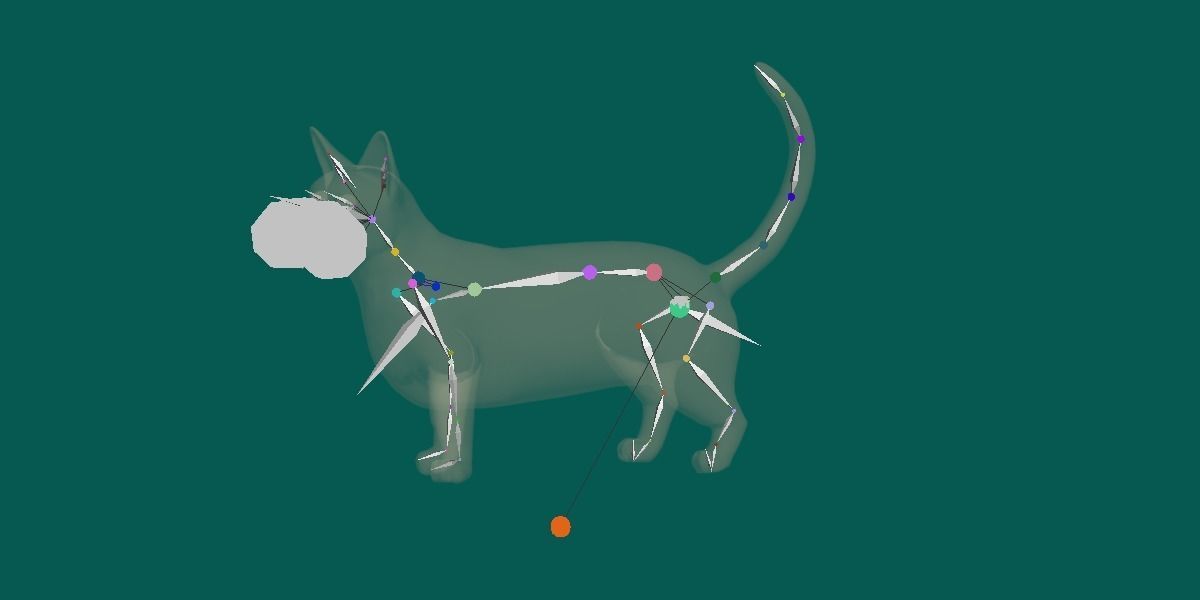 Munchkin Sausage Cat 3D model animated rigged | CGTrader