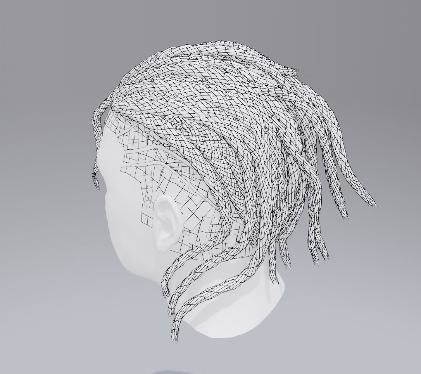 3D model Male afro hair braids 3d Model - v05 VR / AR / low-poly | CGTrader