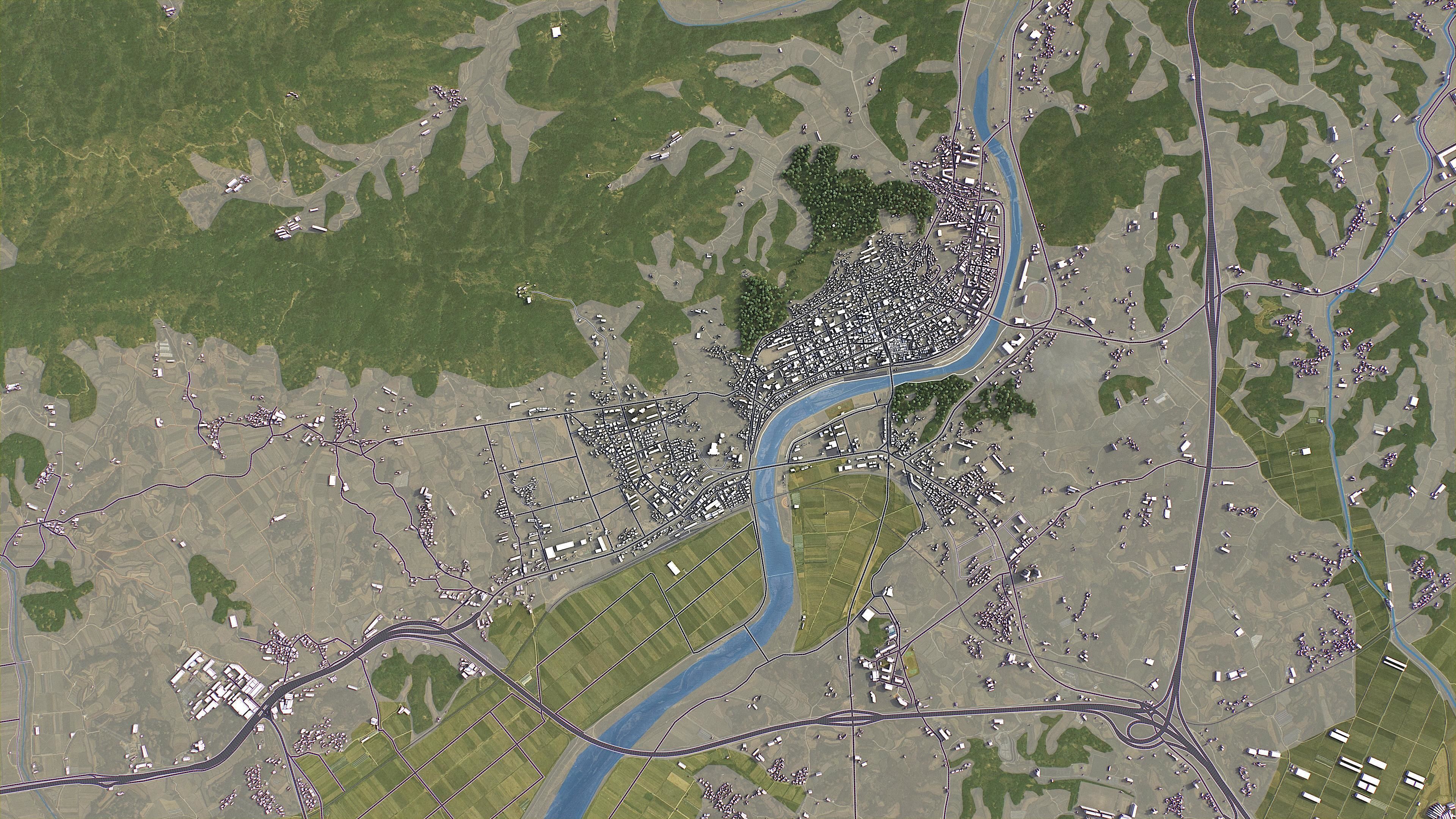 3D model Yecheon - 3D City Model VR / AR / low-poly | CGTrader