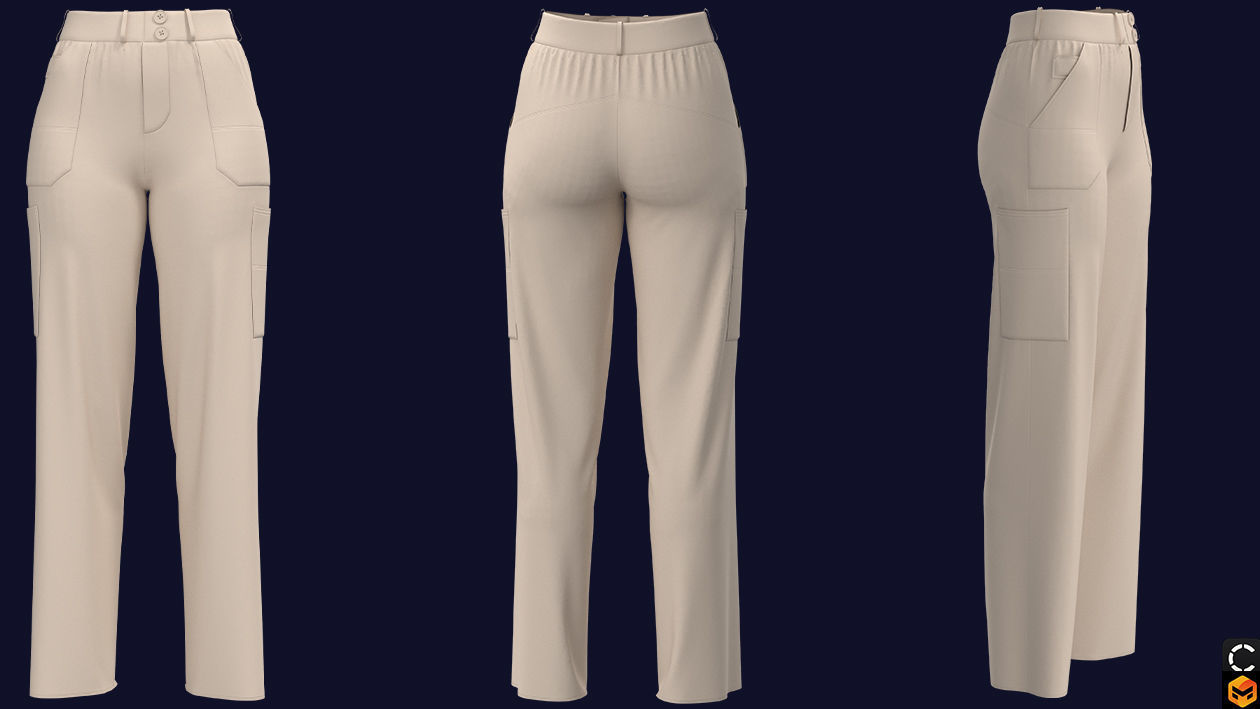 10 basic women pants 3D models Zprj Fbx OBJ 3D model | CGTrader