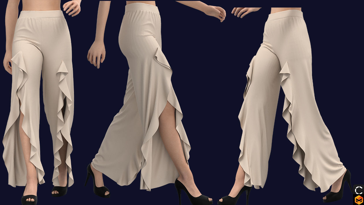 10 basic women pants 3D models Zprj Fbx OBJ 3D model | CGTrader