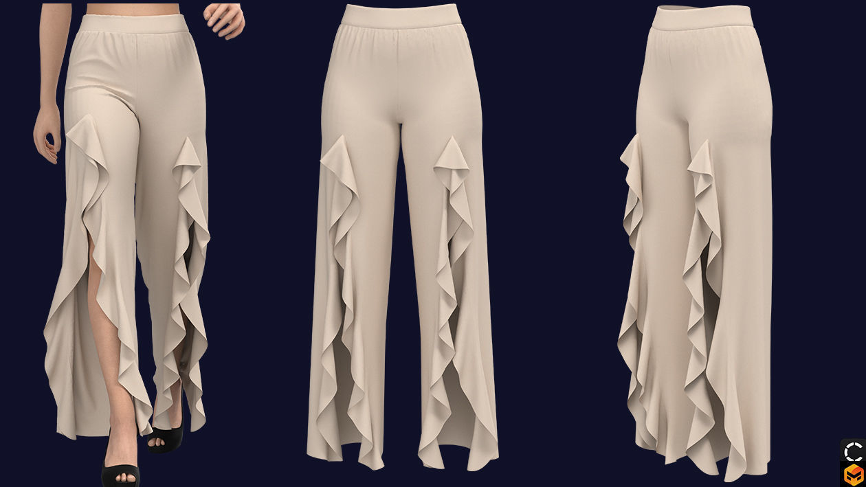 10 basic women pants 3D models Zprj Fbx OBJ 3D model | CGTrader