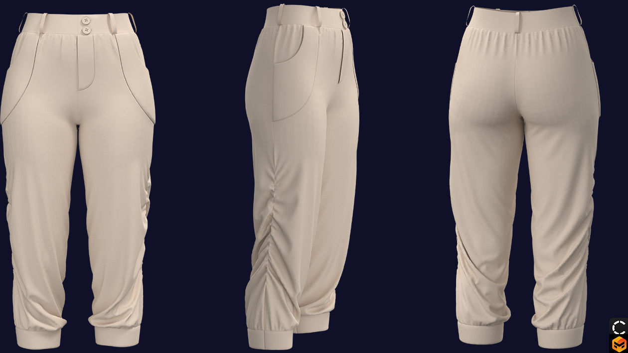 10 basic women pants 3D models Zprj Fbx OBJ 3D model | CGTrader