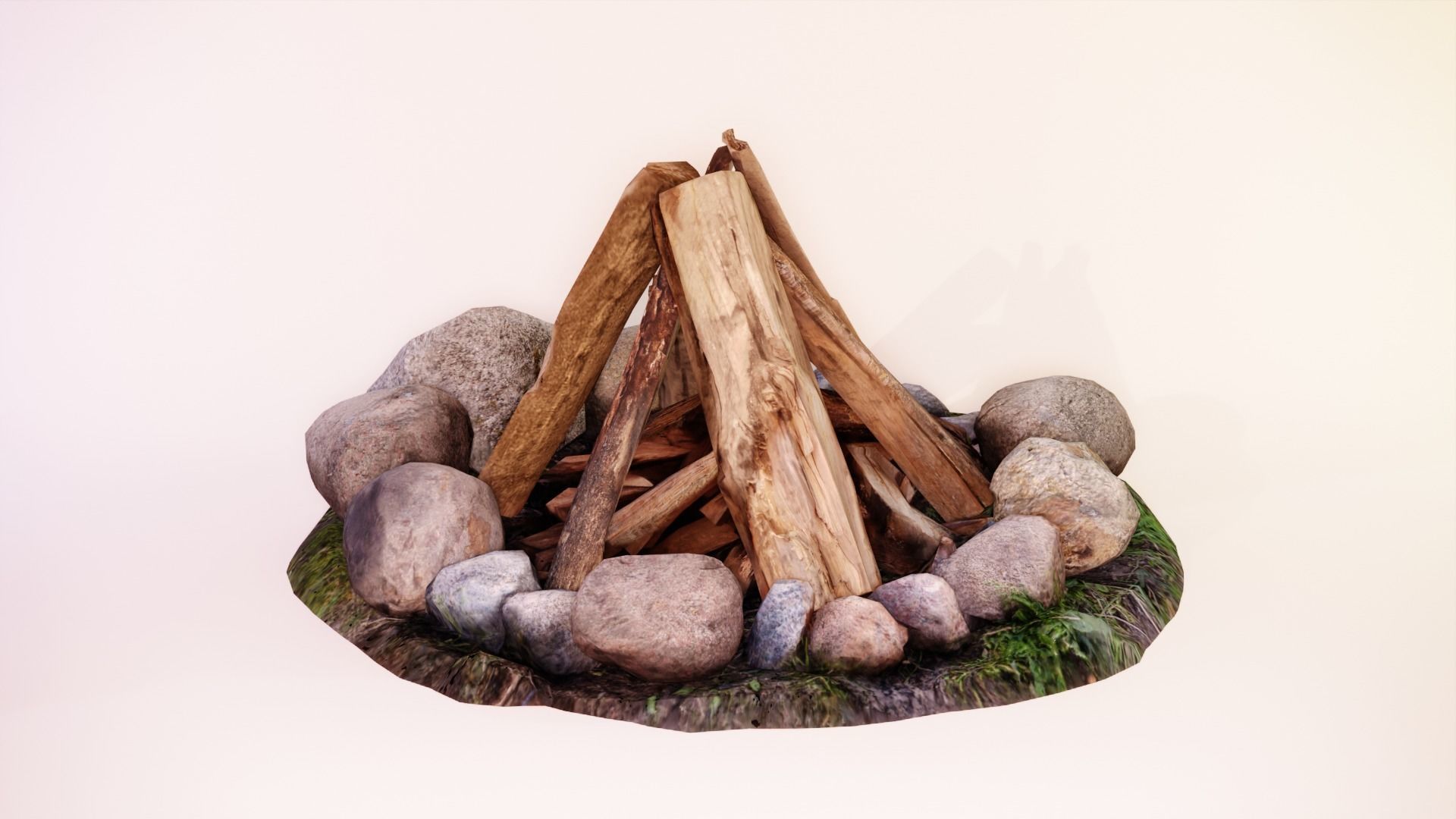 3D model Realistic Campfire VR / AR / low-poly | CGTrader