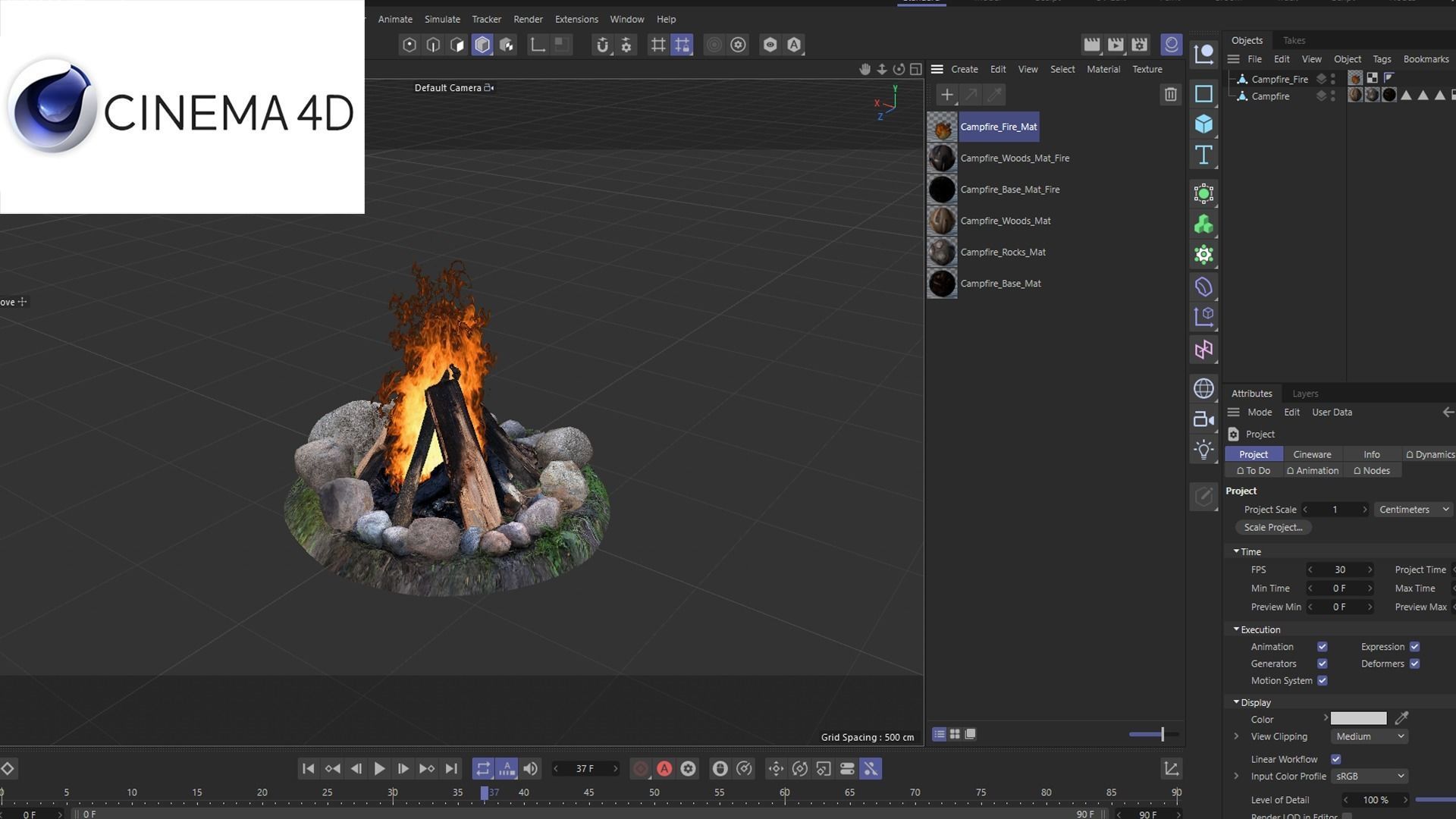 3D model Realistic Campfire VR / AR / low-poly | CGTrader