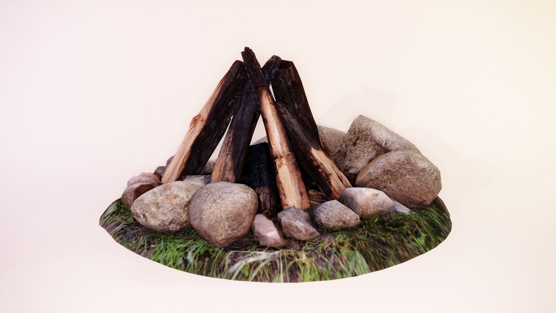 3D model Realistic Campfire VR / AR / low-poly | CGTrader