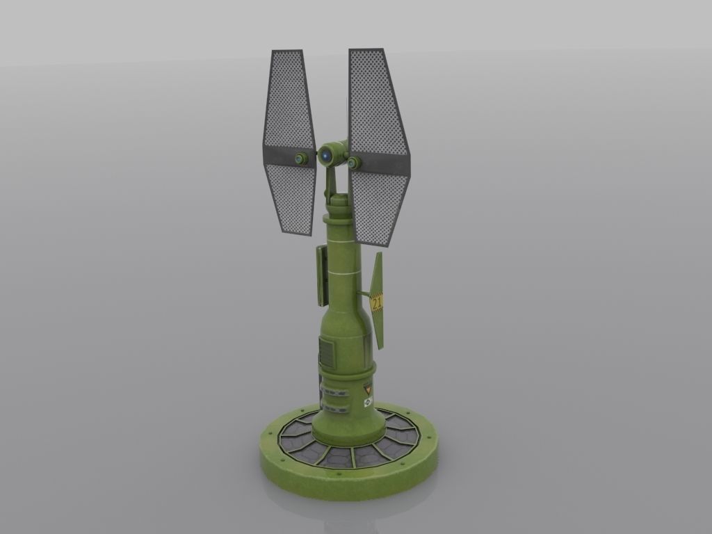 3D model Sci fi radar tower VR / AR / low-poly | CGTrader