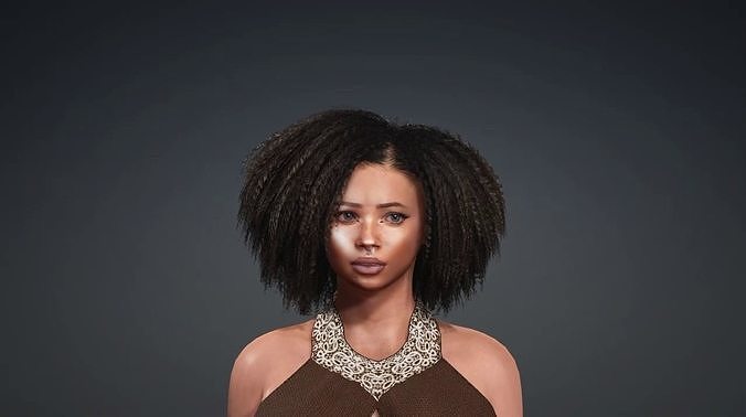 3D model Woman Model of Color VR / AR / low-poly | CGTrader