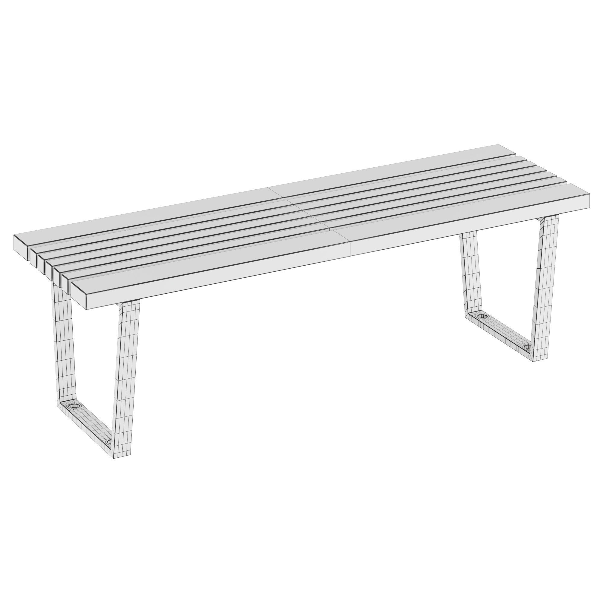 Punto Design BOSTON Bench 3D model | CGTrader