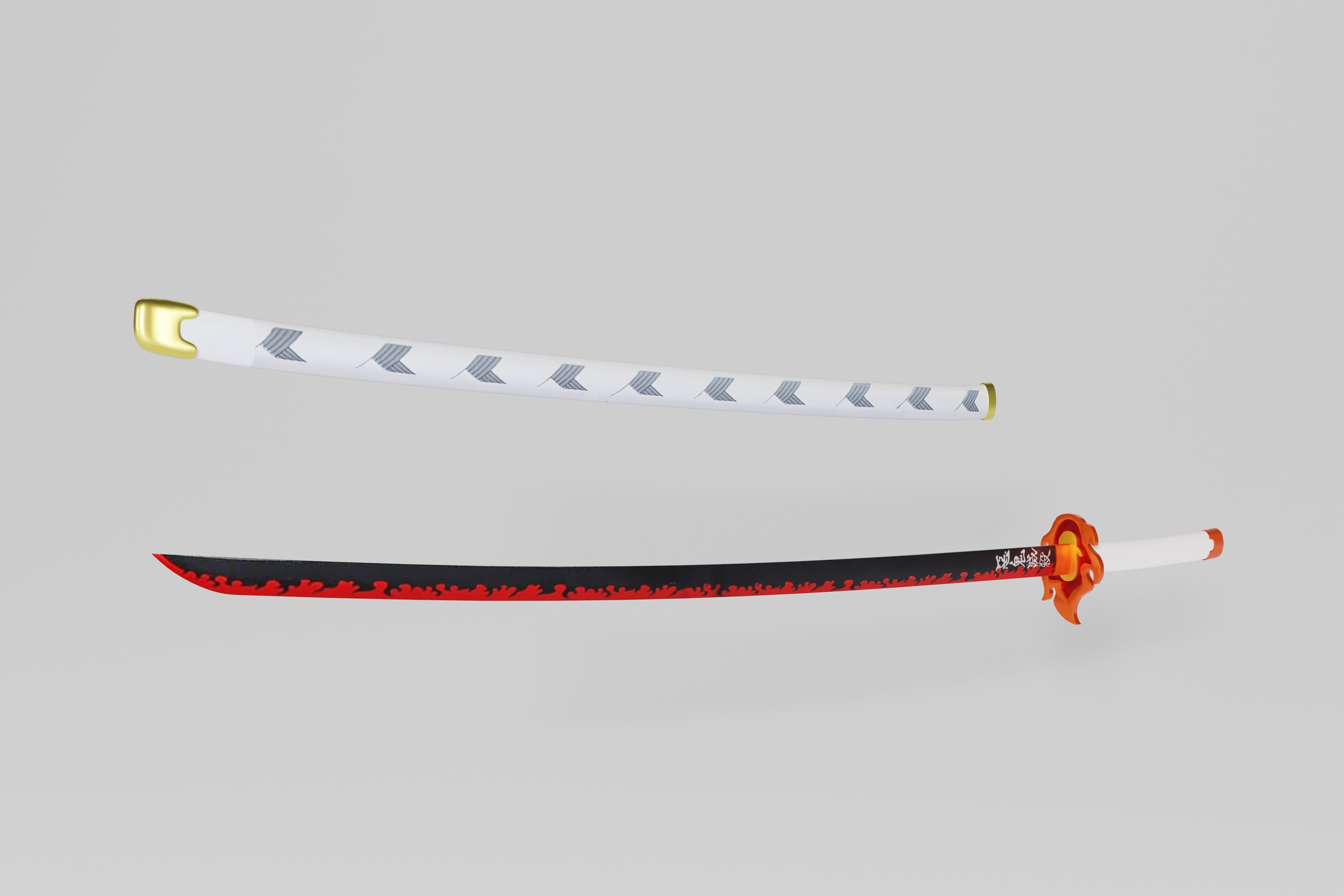 Demon Slayer Rengoku Sword - Kimetsu No Yaiba 3D print model 3D model ...