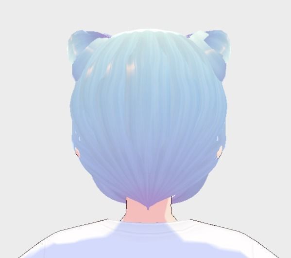 VRoid Custom Item Hair Preset Neko Buns 3D model | CGTrader