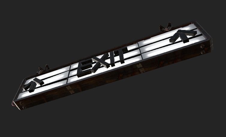 3D model Sign Exit VR / AR / low-poly | CGTrader