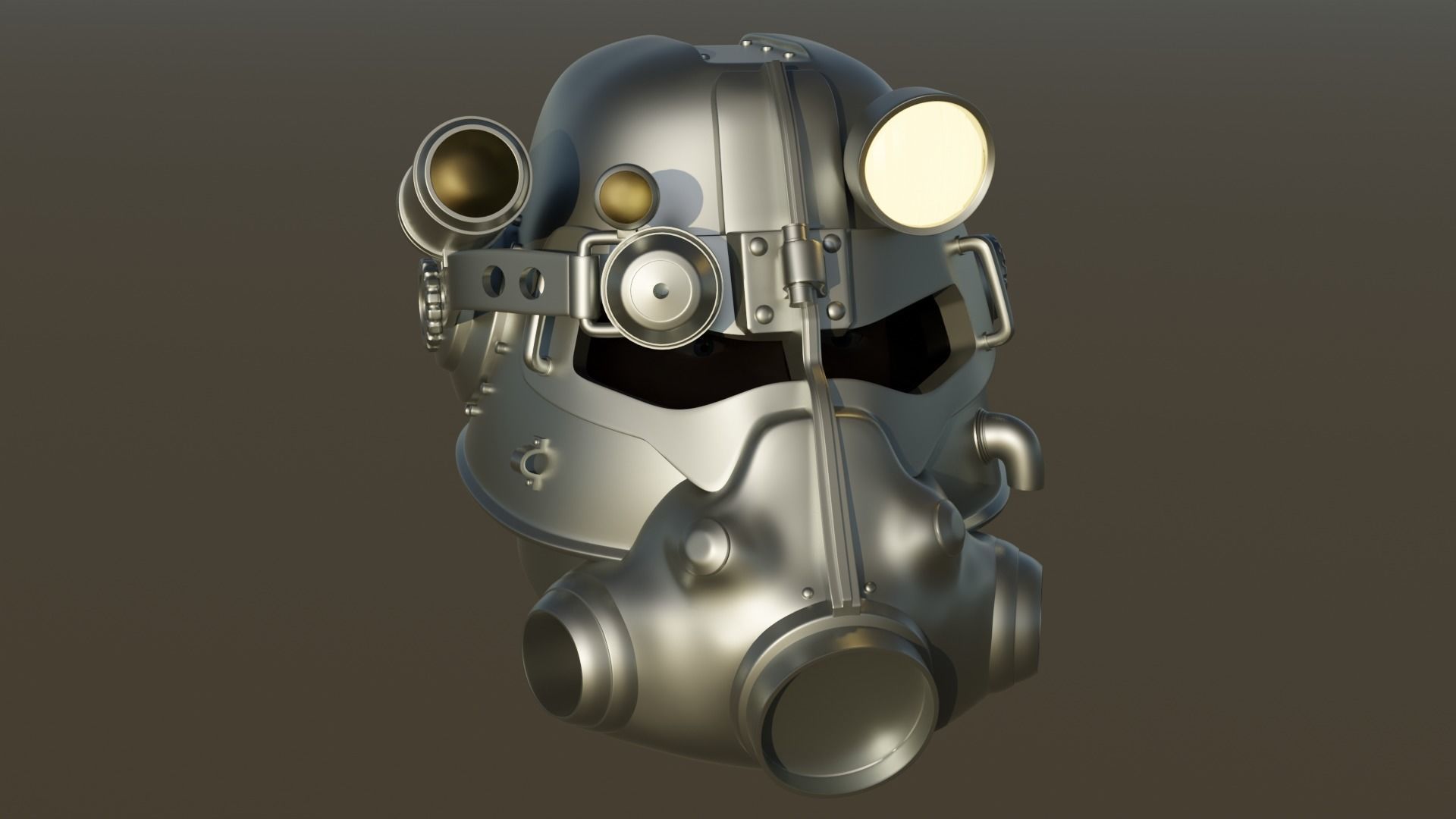 Fallout T45 helmet 3D model 3D printable | CGTrader