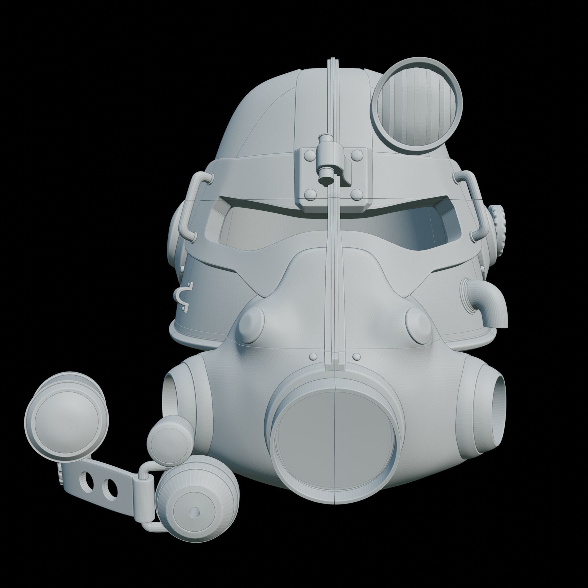 Fallout T45 helmet 3D model 3D printable | CGTrader