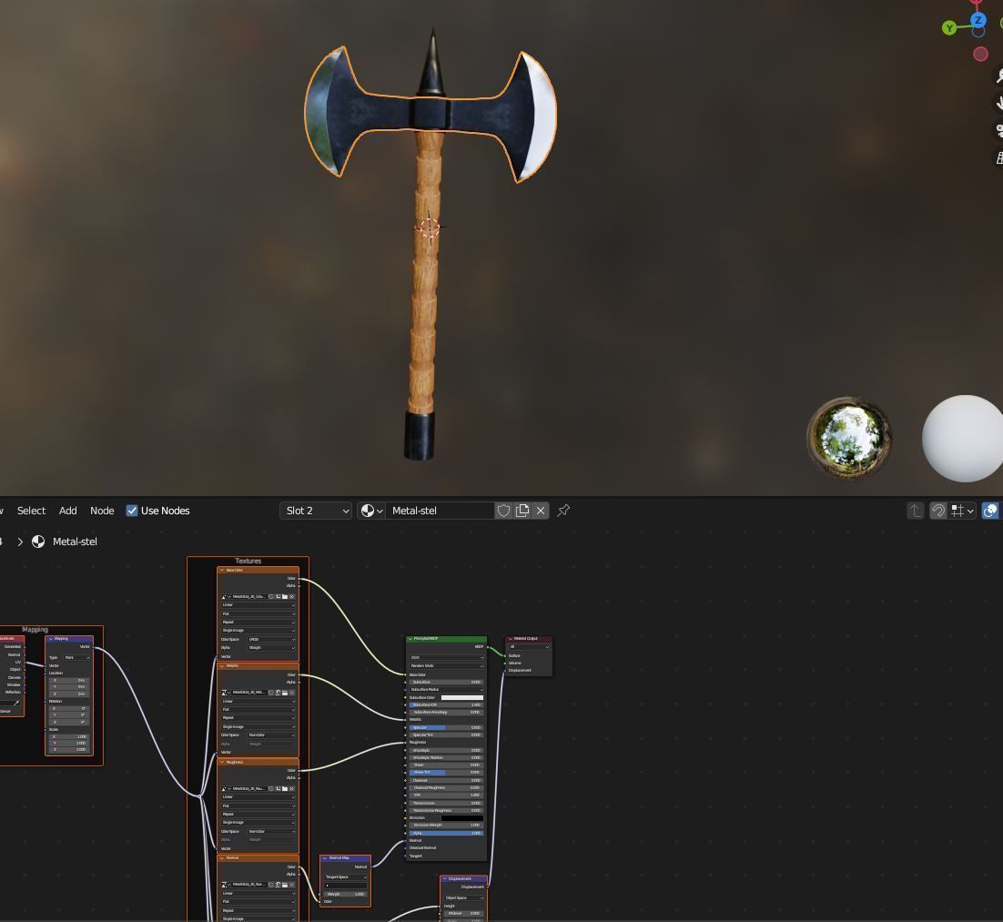 3D model Legendary axe VR / AR / low-poly | CGTrader
