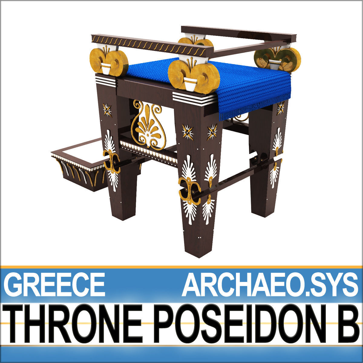 Ancient Greek Throne Poseidon B 3D model | CGTrader