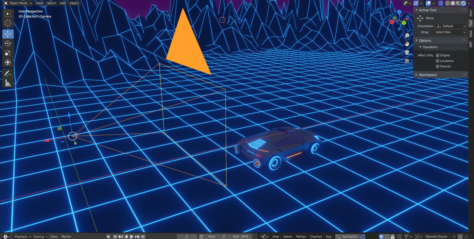 Synthwave Race Towards The 80s - Animated 3D model animated | CGTrader