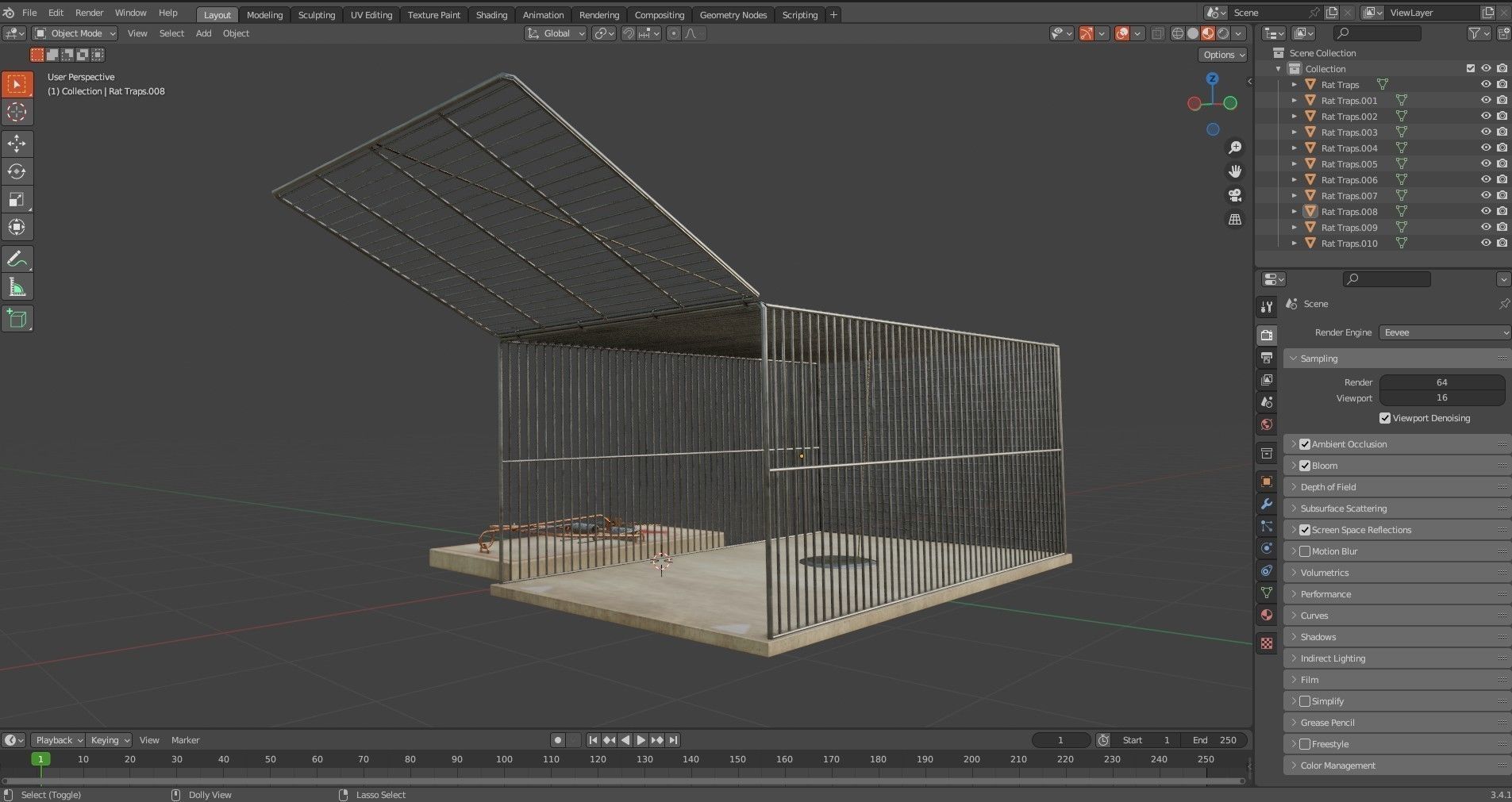 3D model Rat Trap Pack VR / AR / low-poly | CGTrader