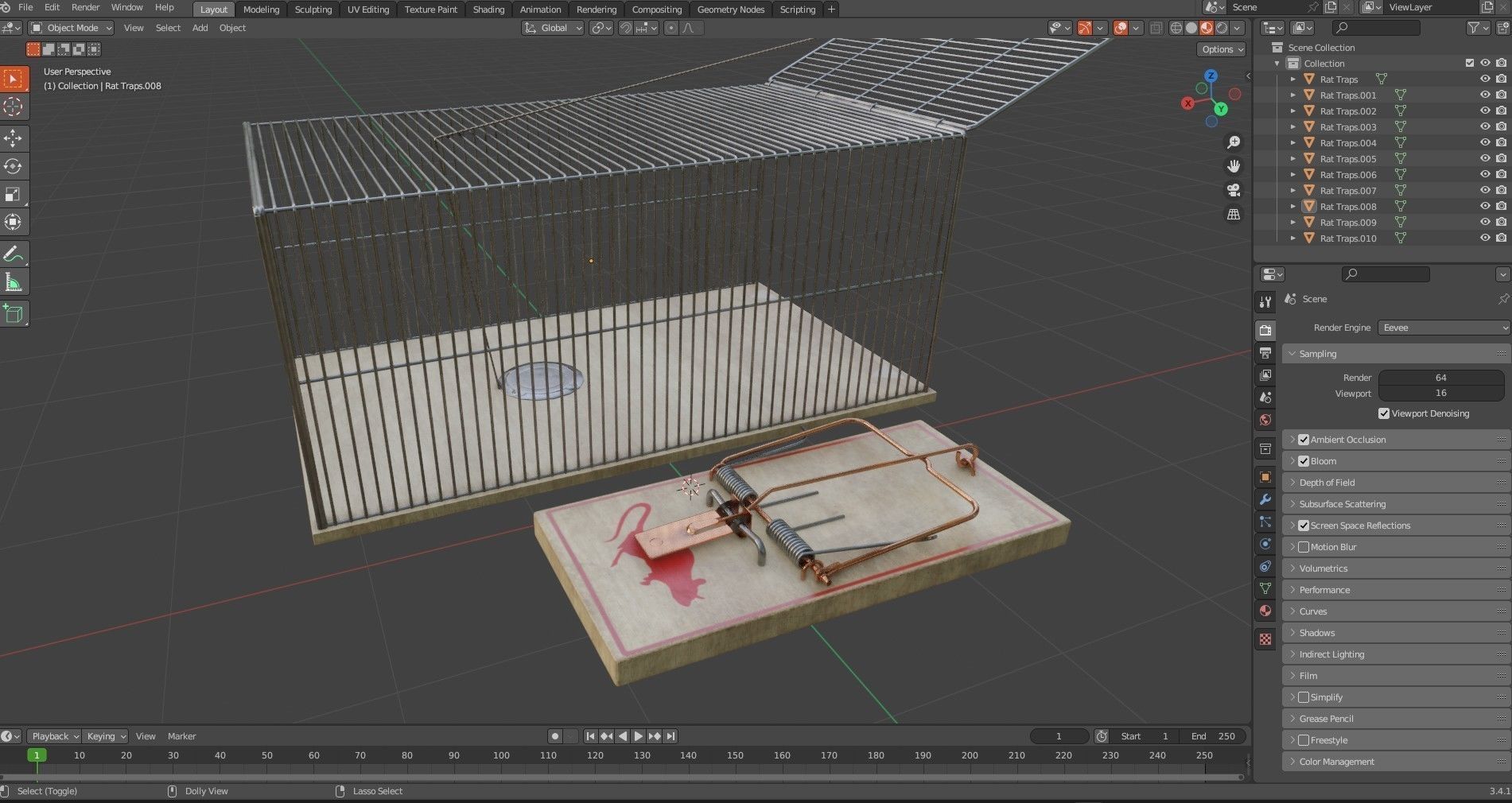 3D model Rat Trap Pack VR / AR / low-poly | CGTrader