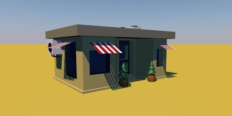 3D model Low Poly style SHOP VR / AR / low-poly | CGTrader