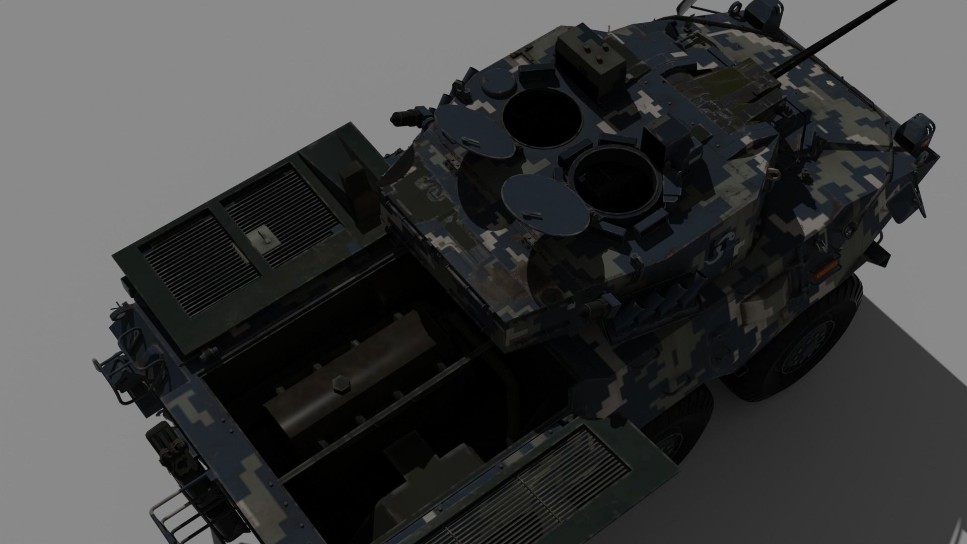 Japan Tank Type 87 RCV 3D Model free VR / AR / low-poly 3D model rigged ...