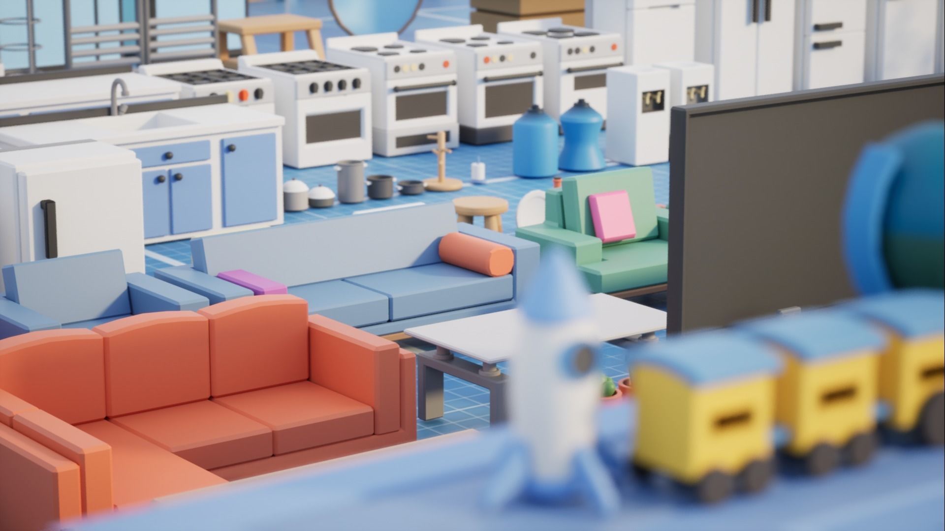 3D model Interior Room Assets Mega Pack VR / AR / low-poly | CGTrader