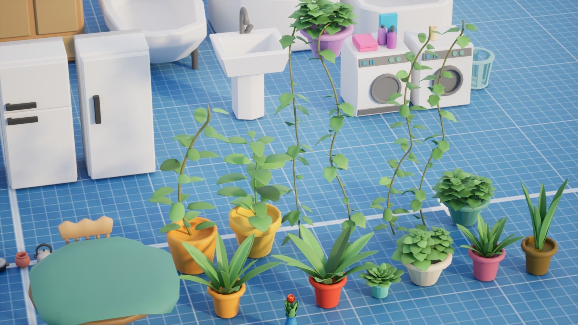 3D model Interior Room Assets Mega Pack VR / AR / low-poly | CGTrader