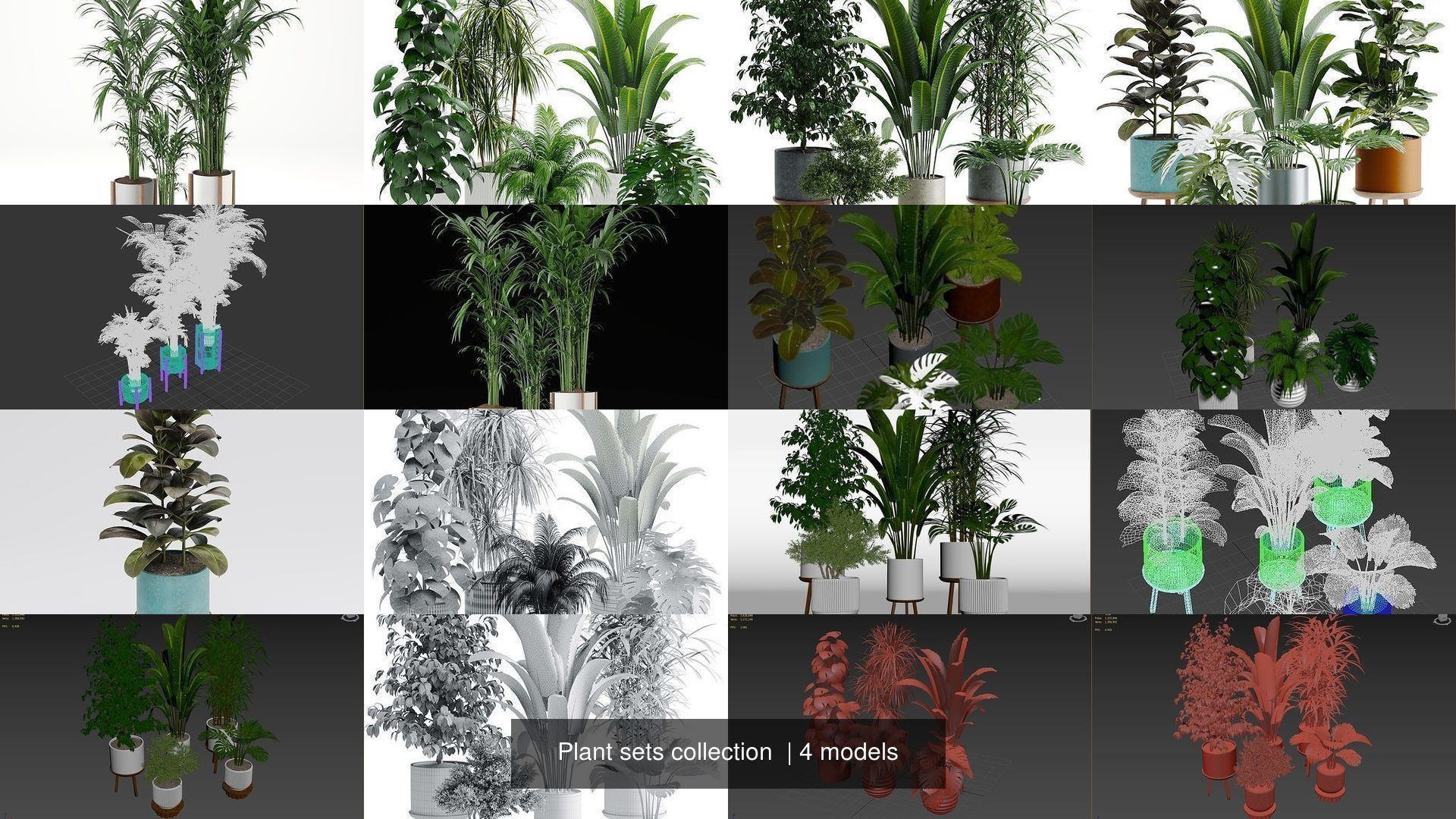 Plant sets collection | CGTrader