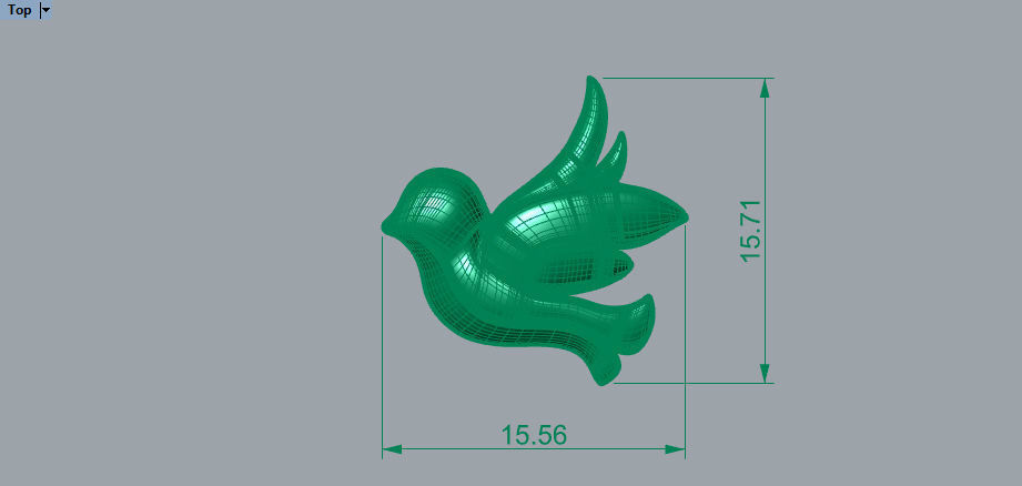 Mini Bird Dove Jewelry finding STL file 3Dmodel 3D model 3D printable ...
