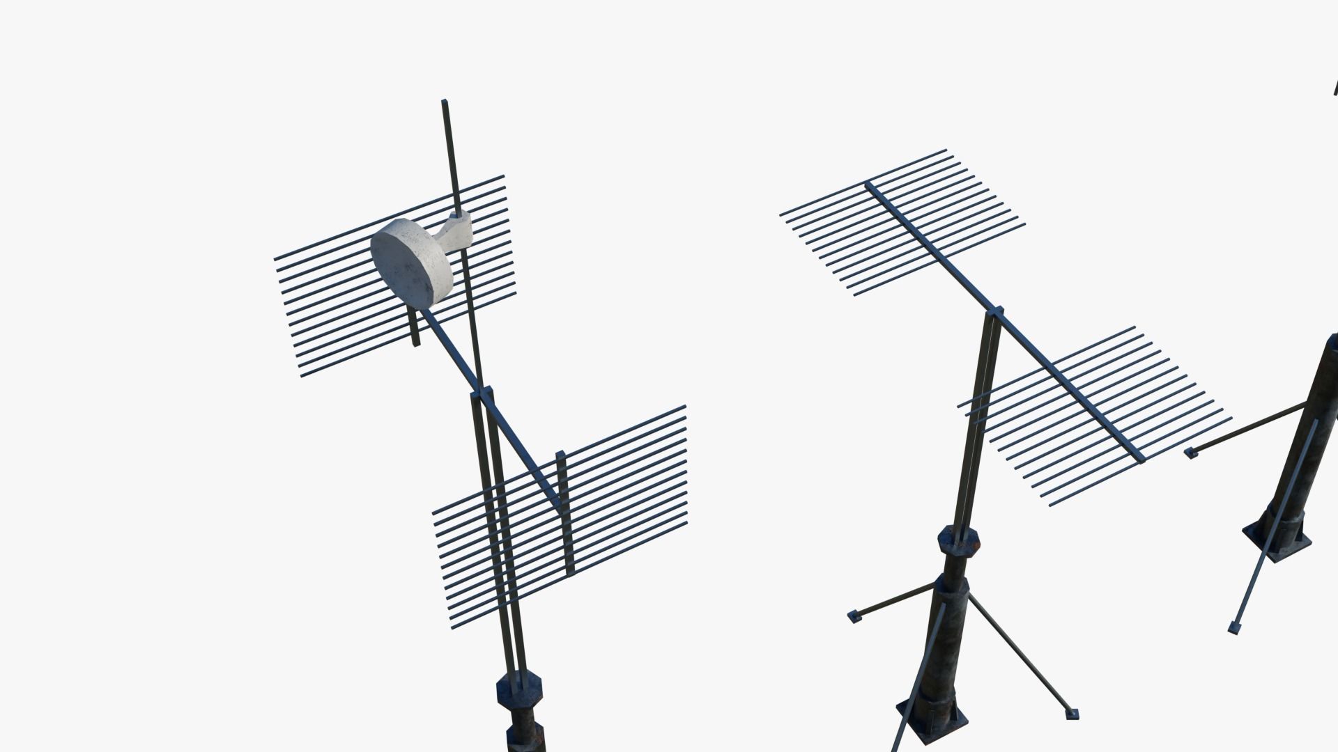 3D model Rooftop Antenna Pack VR / AR / low-poly | CGTrader