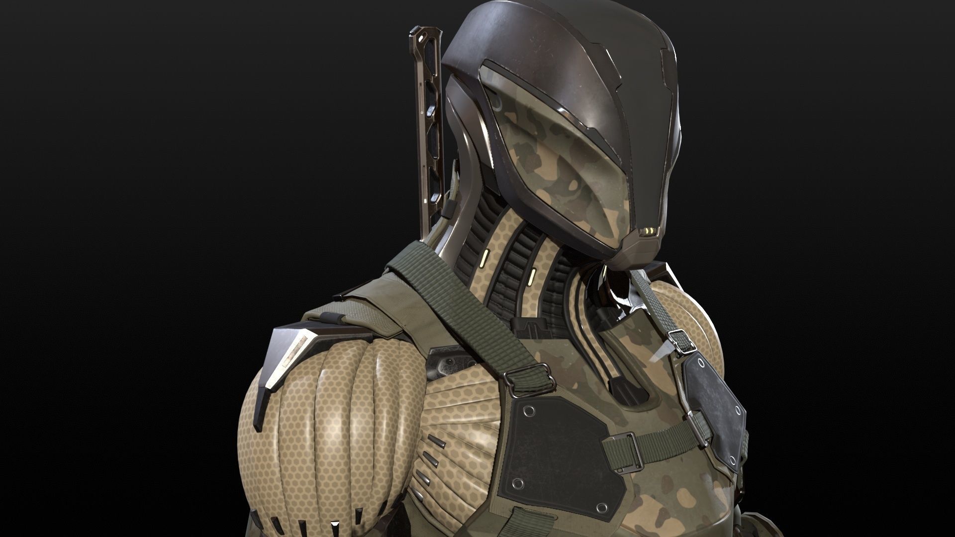 3D model CyberNinja VR / AR / low-poly rigged animated | CGTrader