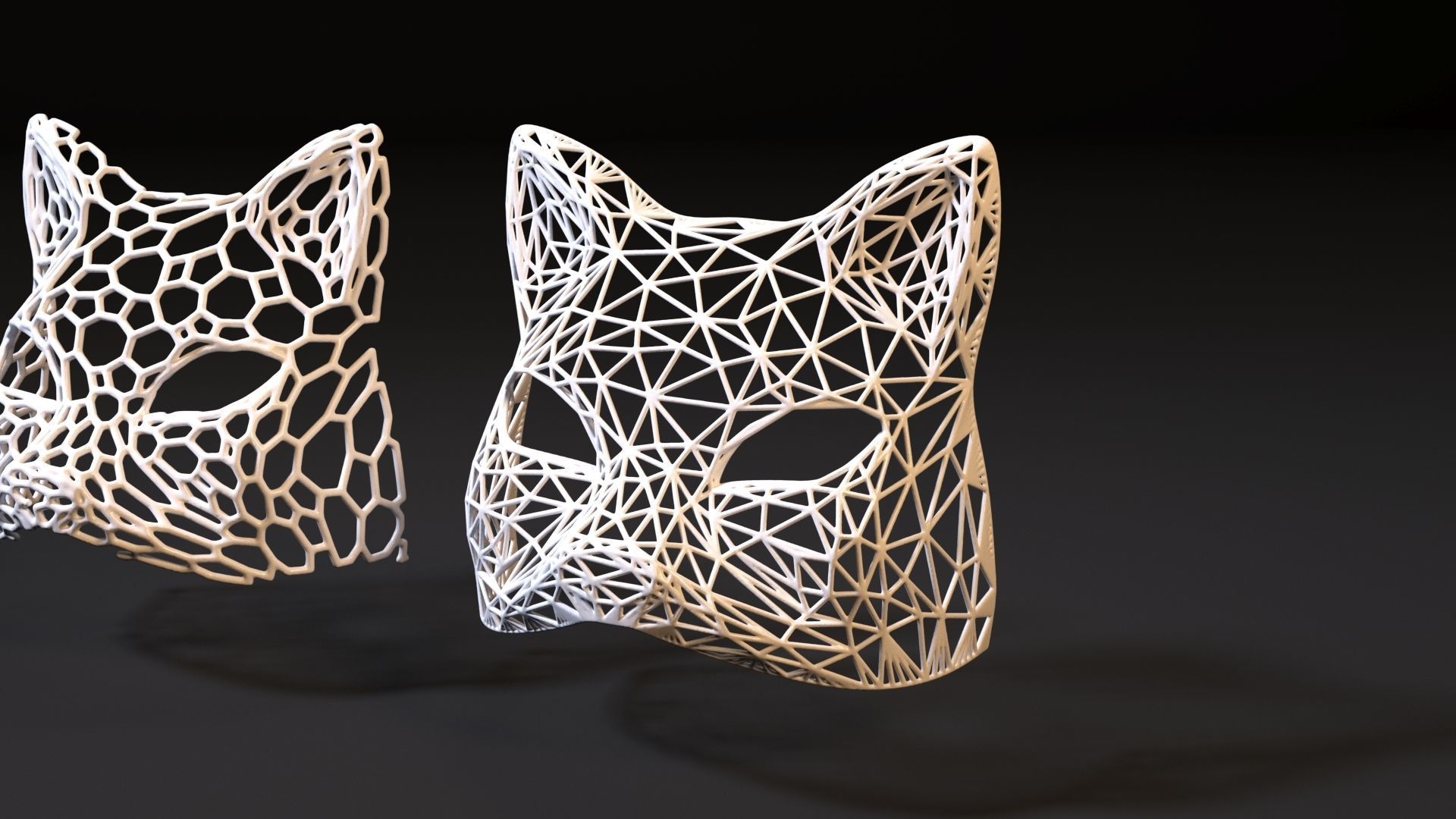 Cat mask 3D model 3D printable | CGTrader