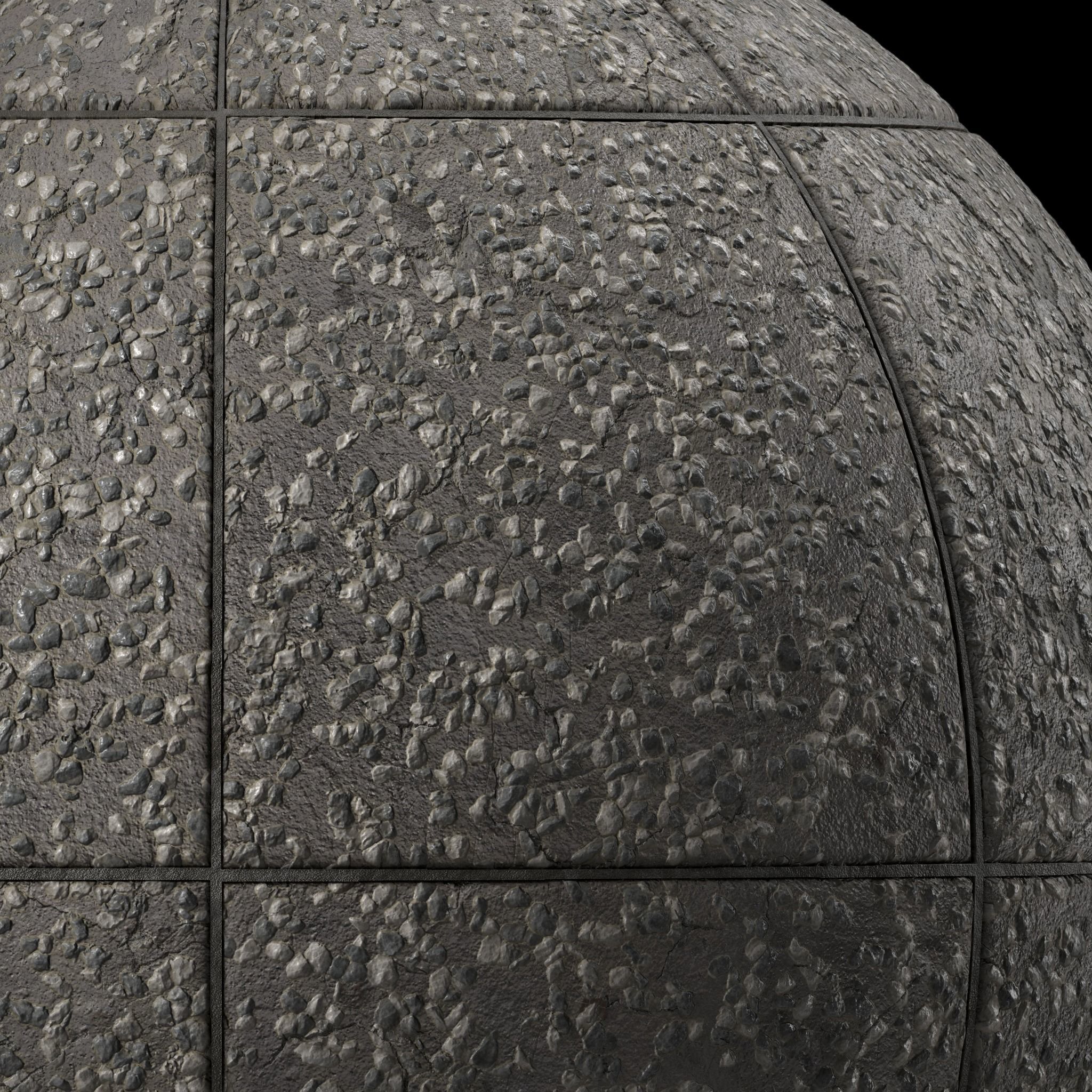 Texture Tile Materials 33- Concrete Tiling By Gravel Sbsar Pbr Seamless ...