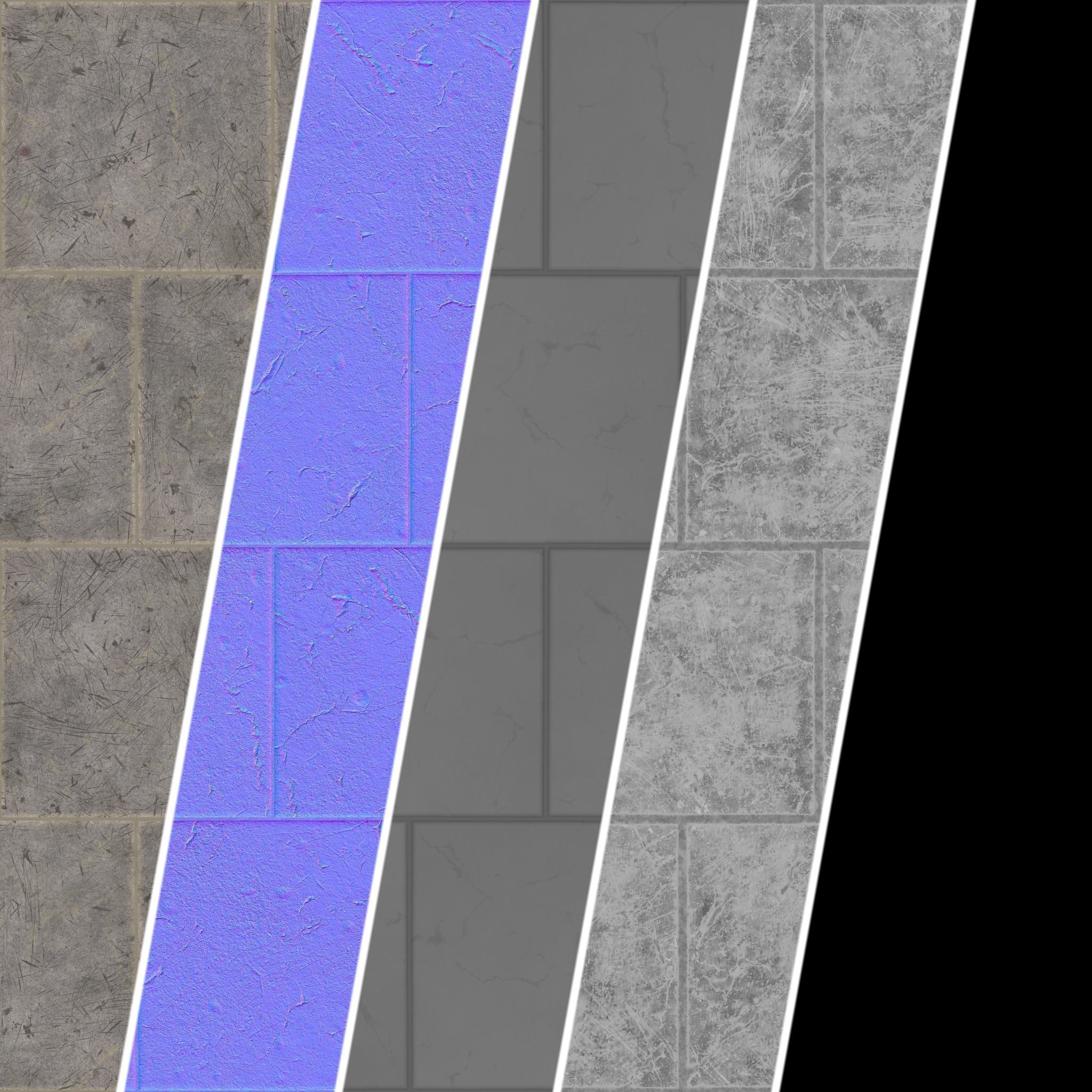 Texture Tile Materials 33- Concrete Tiling By Gravel Sbsar Pbr Seamless ...