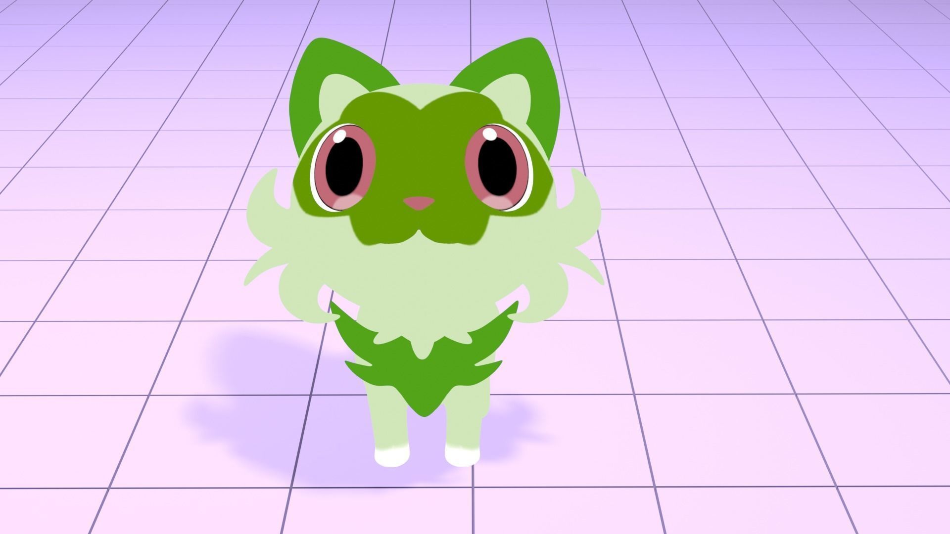 Sprigatito 3D 3D model animated rigged | CGTrader