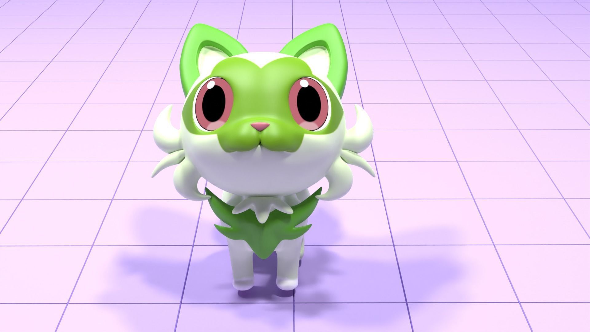 Sprigatito 3D 3D model animated rigged | CGTrader