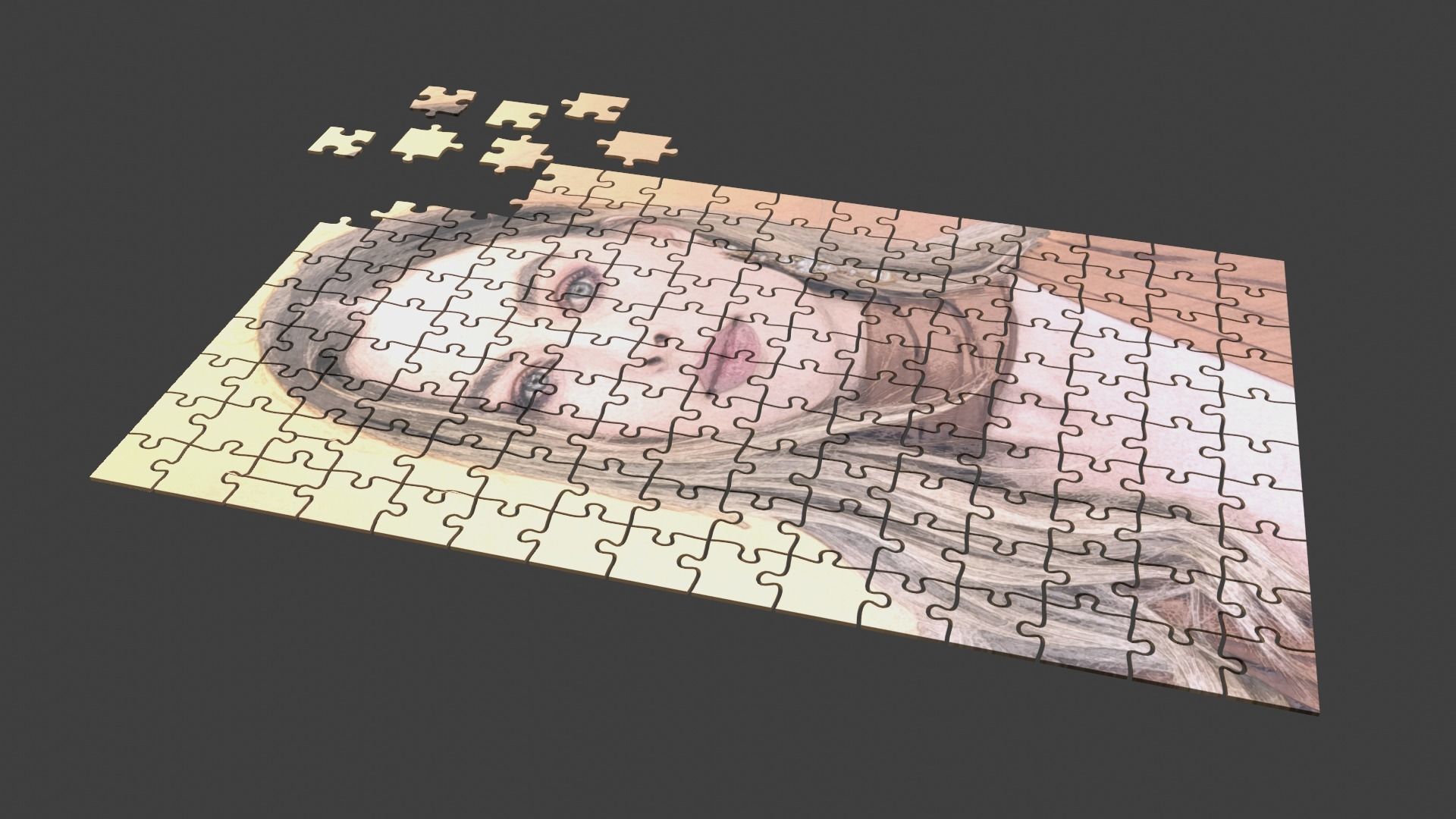 3D model Margot Robbie Puzzle VR / AR / low-poly | CGTrader