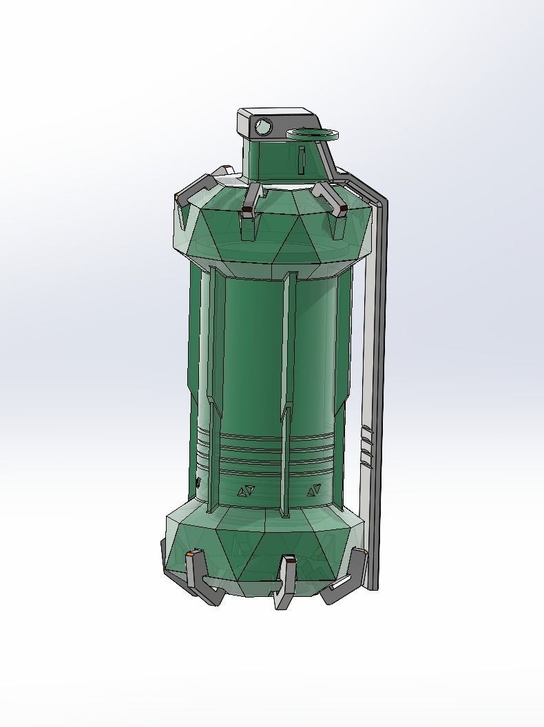 Grenade Keychain 3D model 3D printable | CGTrader