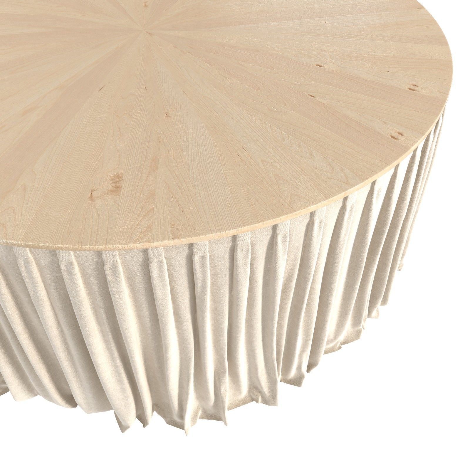 Round Table skirt wood top cloth 3D model | CGTrader