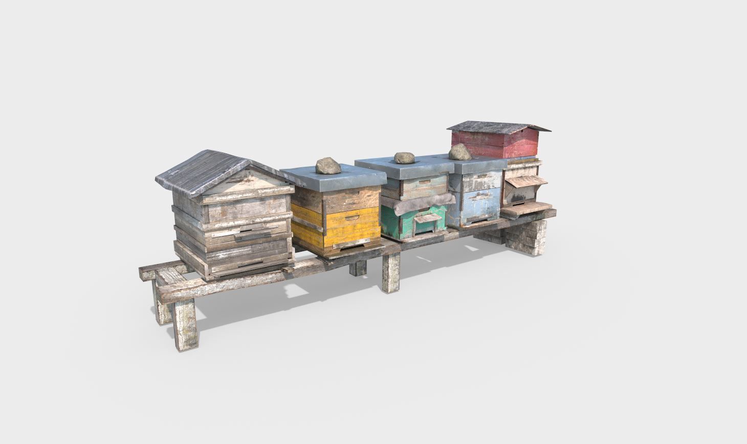 Old Bee Hives 3D model | CGTrader