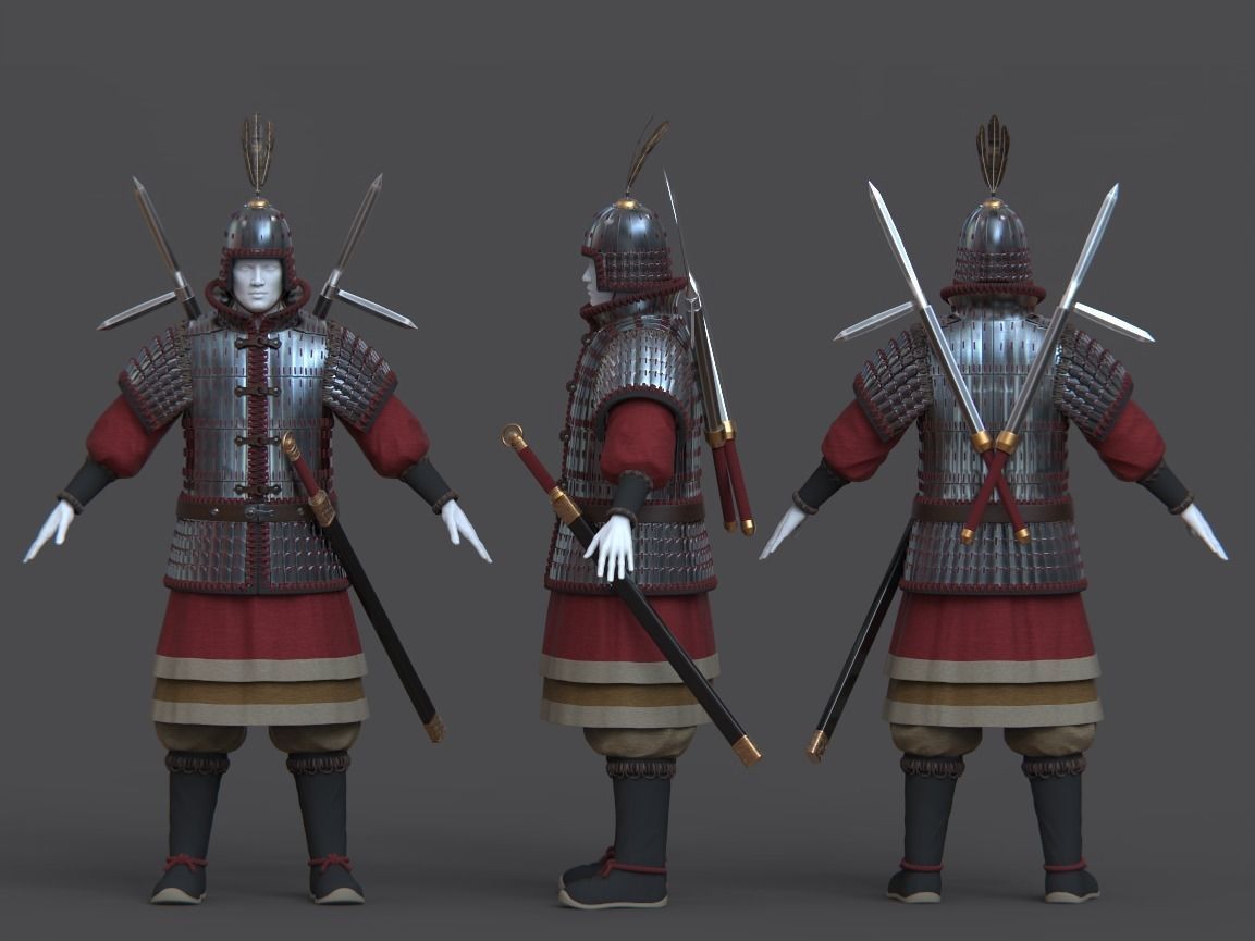05-Ancient Chinese Armor-Han dynasty 3D model | CGTrader