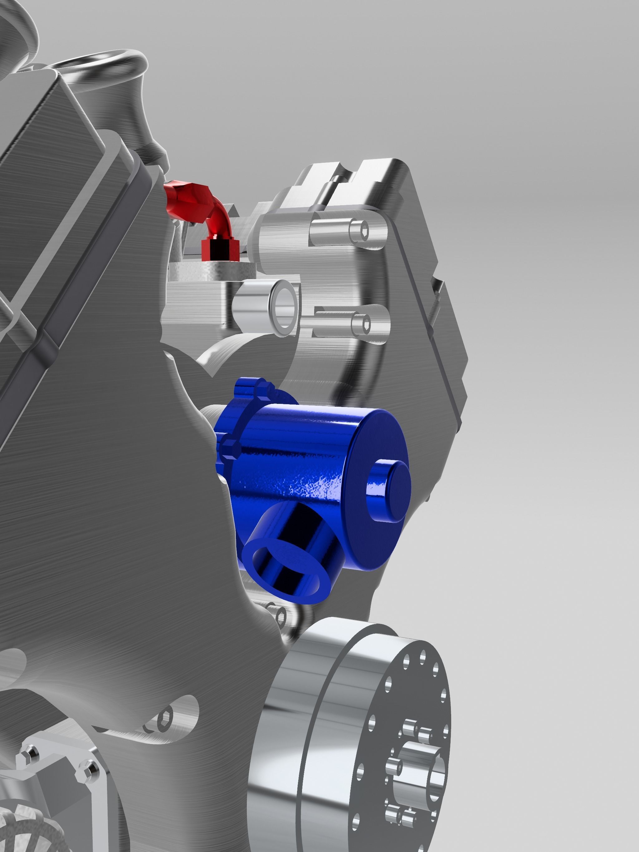 Billet Coyote Engine with 8 throttle ITBs intake 3D model 3D printable ...