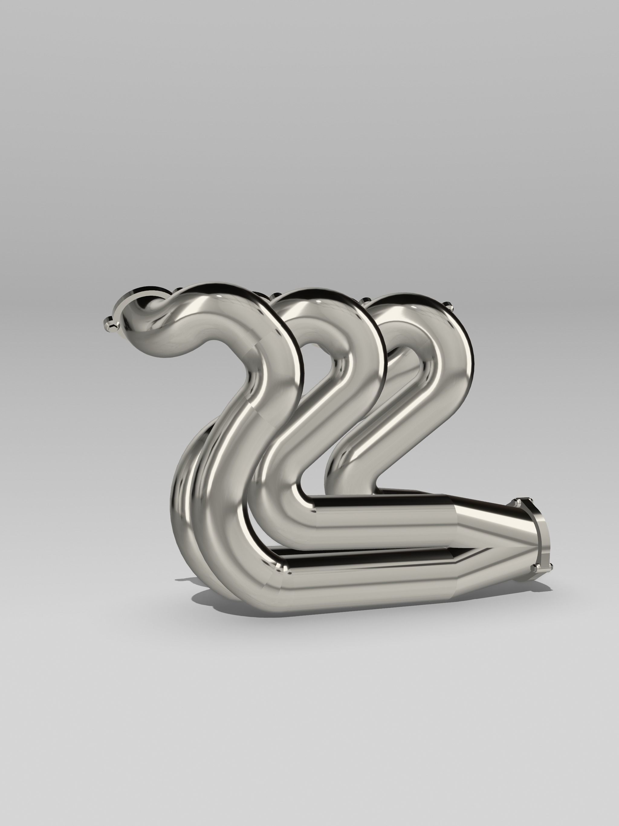 Billet Coyote Engine with 8 throttle ITBs intake 3D model 3D printable ...